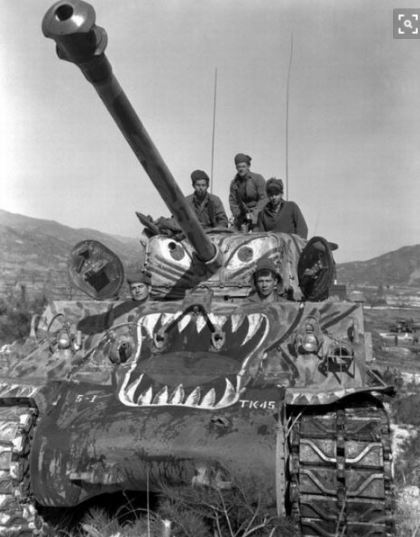 Just A Car Guy: Sherman tank with nose art... very cool
