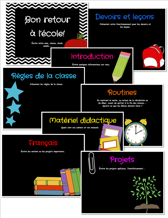 Présentations de la rentrée