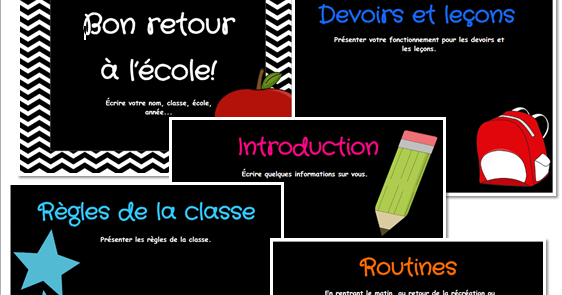 Présentations de la rentrée