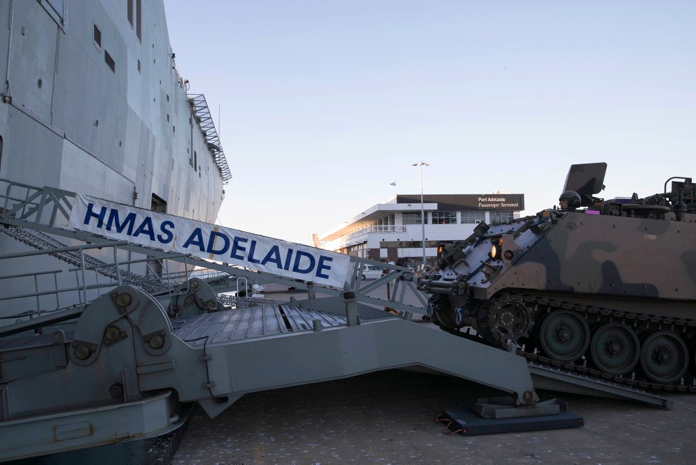 DEFENSE STUDIES: HMAS Adelaide Embarks Mechanised Combat Team for the ...
