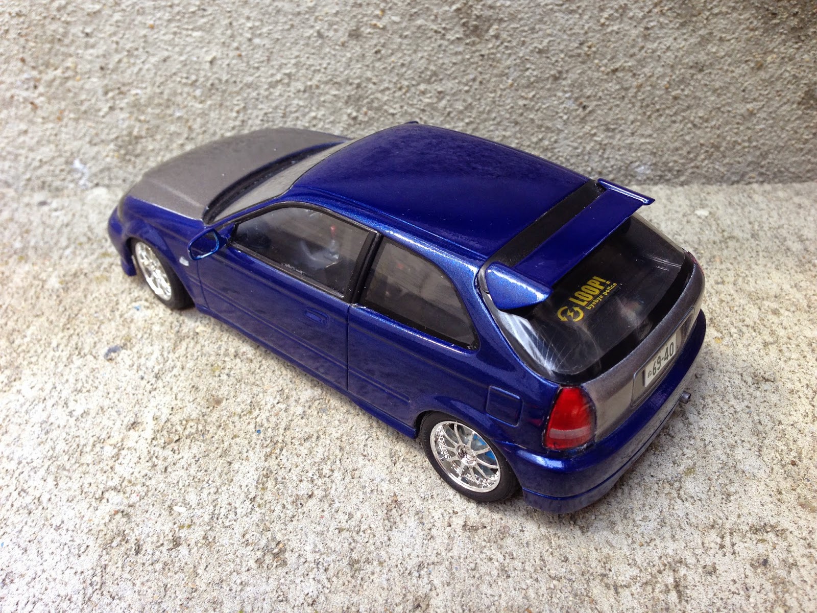 R-WORKS: [Finished model] [FUJIMI] HONDA EK9 CIVIC TYPE R Blue