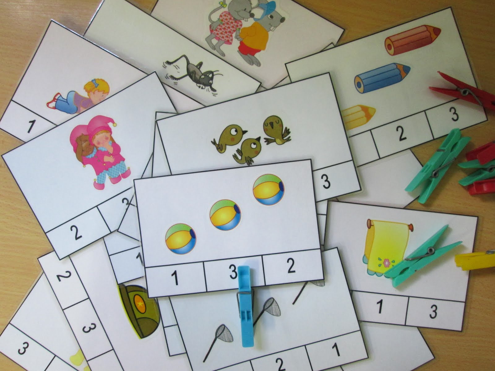 Escuela con Vida: Tarjetas de asociación cantidad-grafía