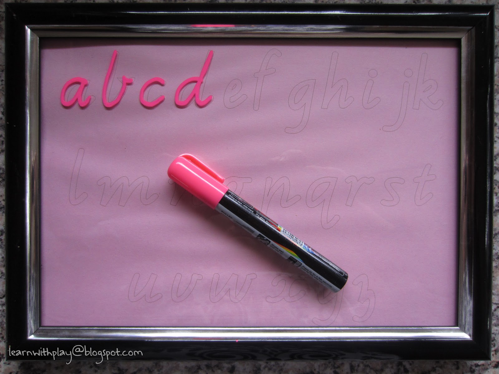 Learn with Play at Home: DIY Writing Board