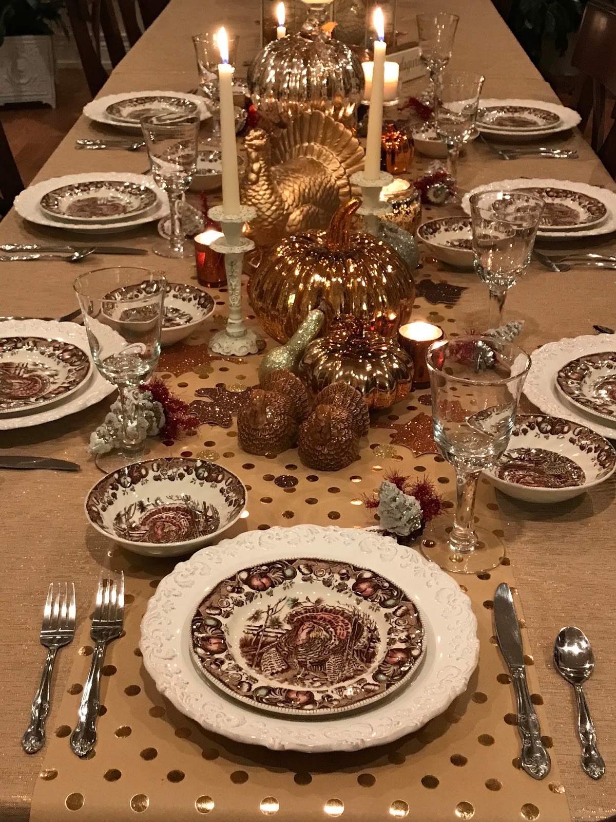 Gold and Glittery Thanksgiving - Purple Chocolat Home
