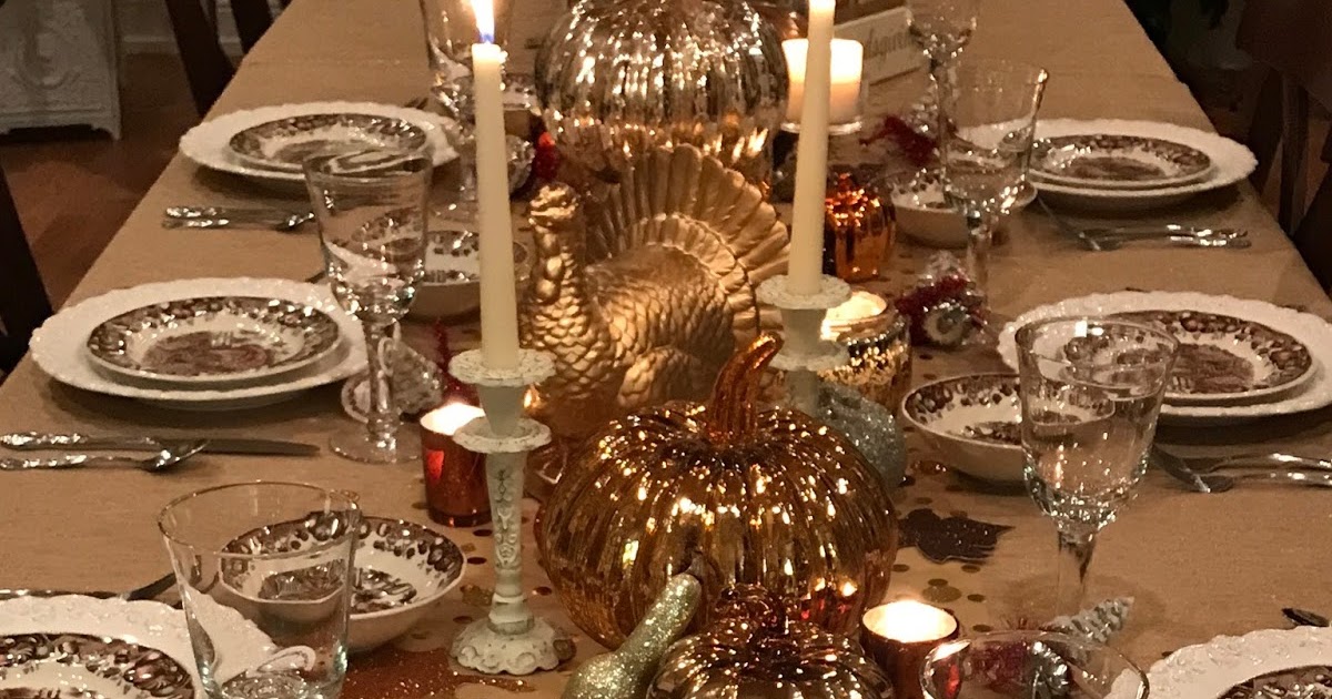 Gold and Glittery Thanksgiving - Purple Chocolat Home