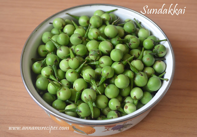 Sundakkai Vathal |Sun Dried Turkey Berry - Annam's Recipes