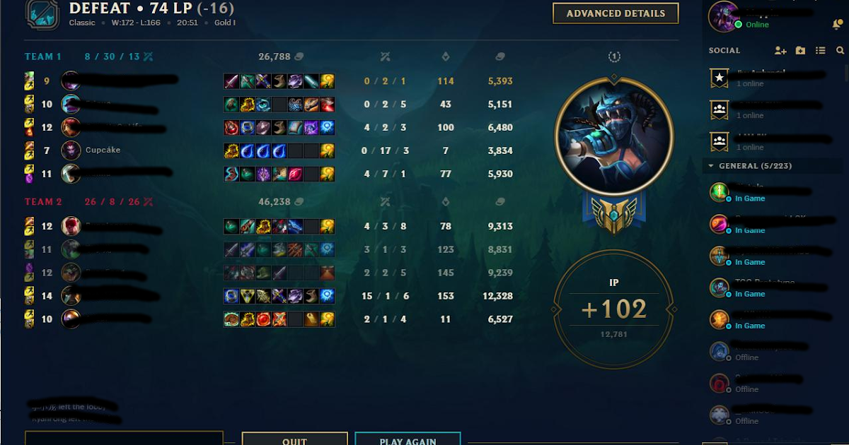 League of Legends Garena Int List.