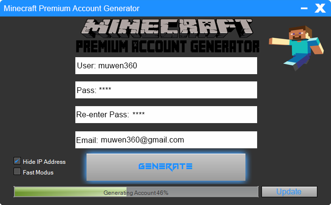 Minecraft Premium Account Generator