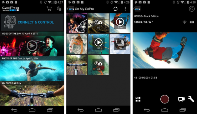FREE GoPro App 2.4 Android : new interface and Wi-Fi login
