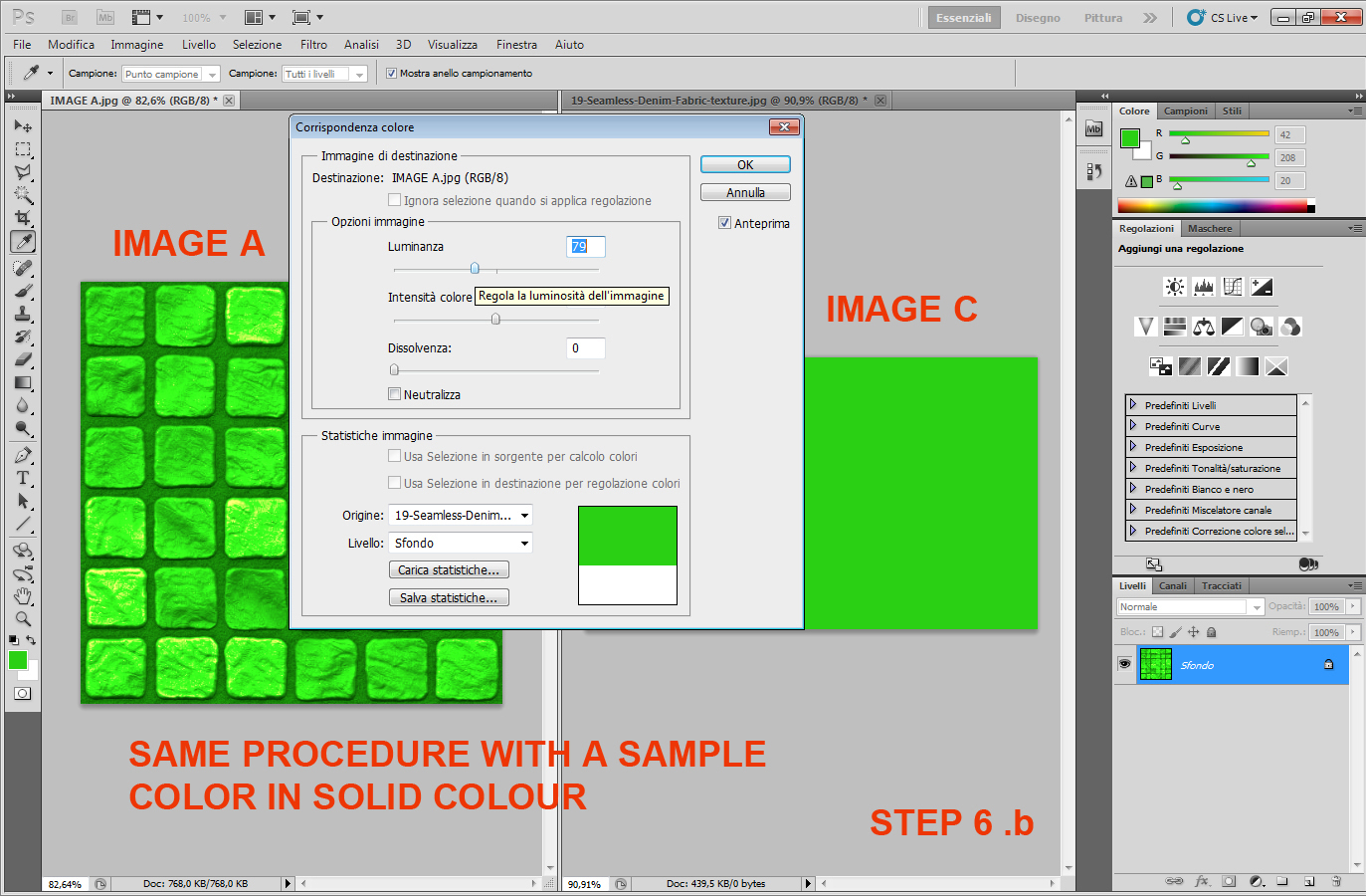 SKETCHUP TEXTURE: PS TUTORIAL HOW CHANGE QUICKLY THE COLOR OF A TEXTURE