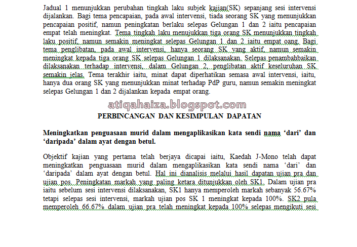 Contoh Cara Penulisan Prosiding dalam Kajian Tindakan | Atiqah Aiza