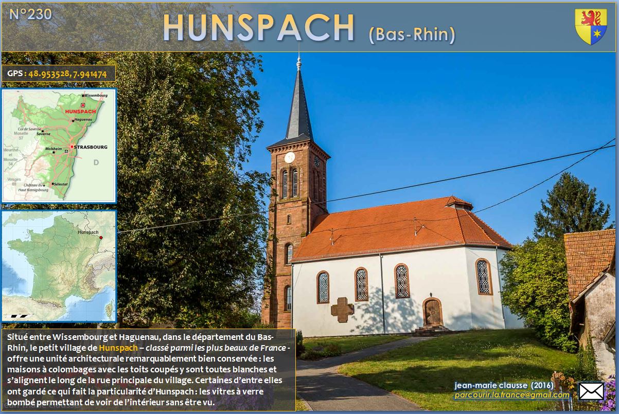 Parcourir la France: 230 - HUNSPACH. (Bas-Rhin -67)