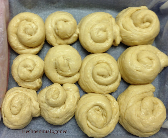 Hecho en mis fogones: Pan de caracolas