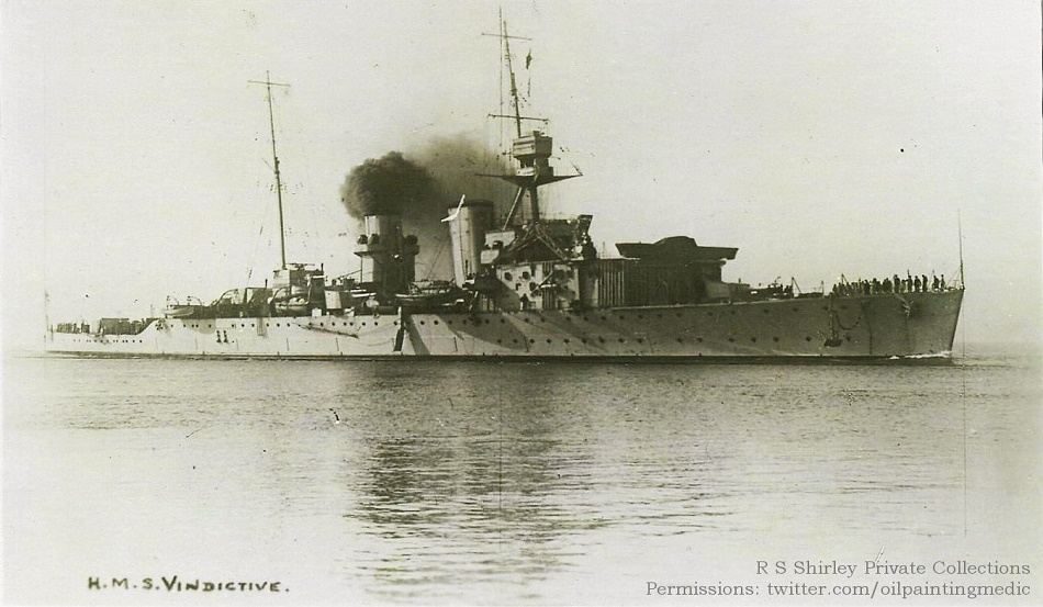 World War 1 Windows: HMS Vindictive British Cruiser Prior to the ...