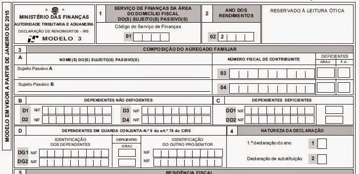 Contabilistas Certificados: Modelo 3 - 2015 - Declarações de IRS com ...