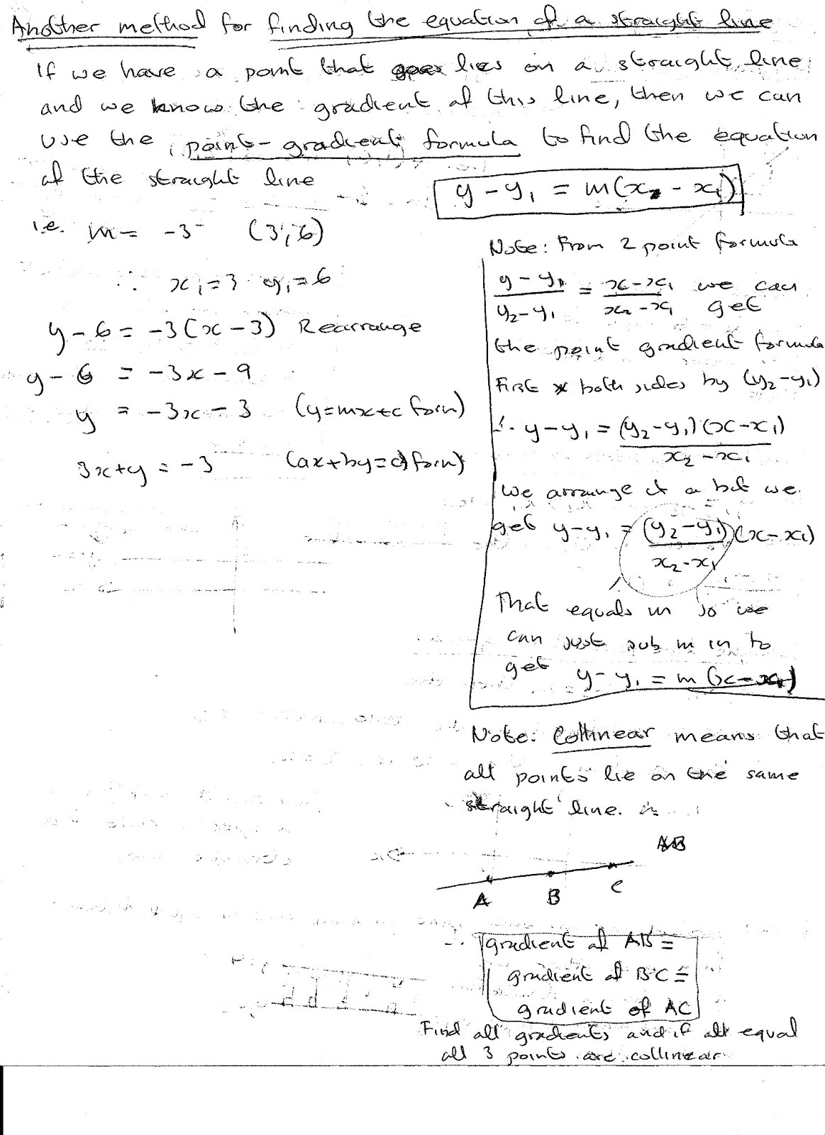 A Level Maths Notes: Coordinate Geometry - Straight Lines and Gradients