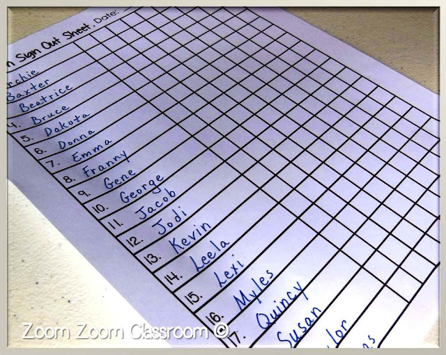 Lessons by Molly: Tips on Managing Student Bathroom Sign Out Sheets and ...