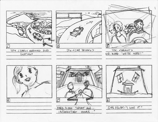 Storyboarding, an Independent Study: Storyboards for 'House on Maple Hill'