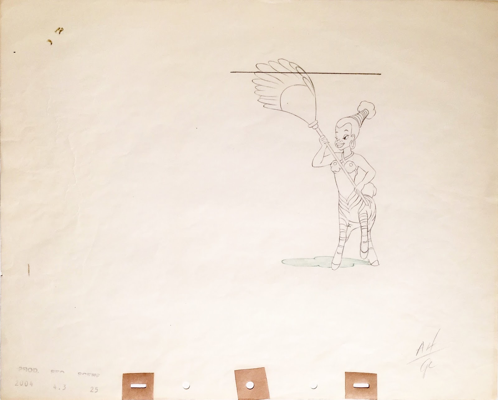 Animation Collection: Original Production Animation Drawing of Nubian ...