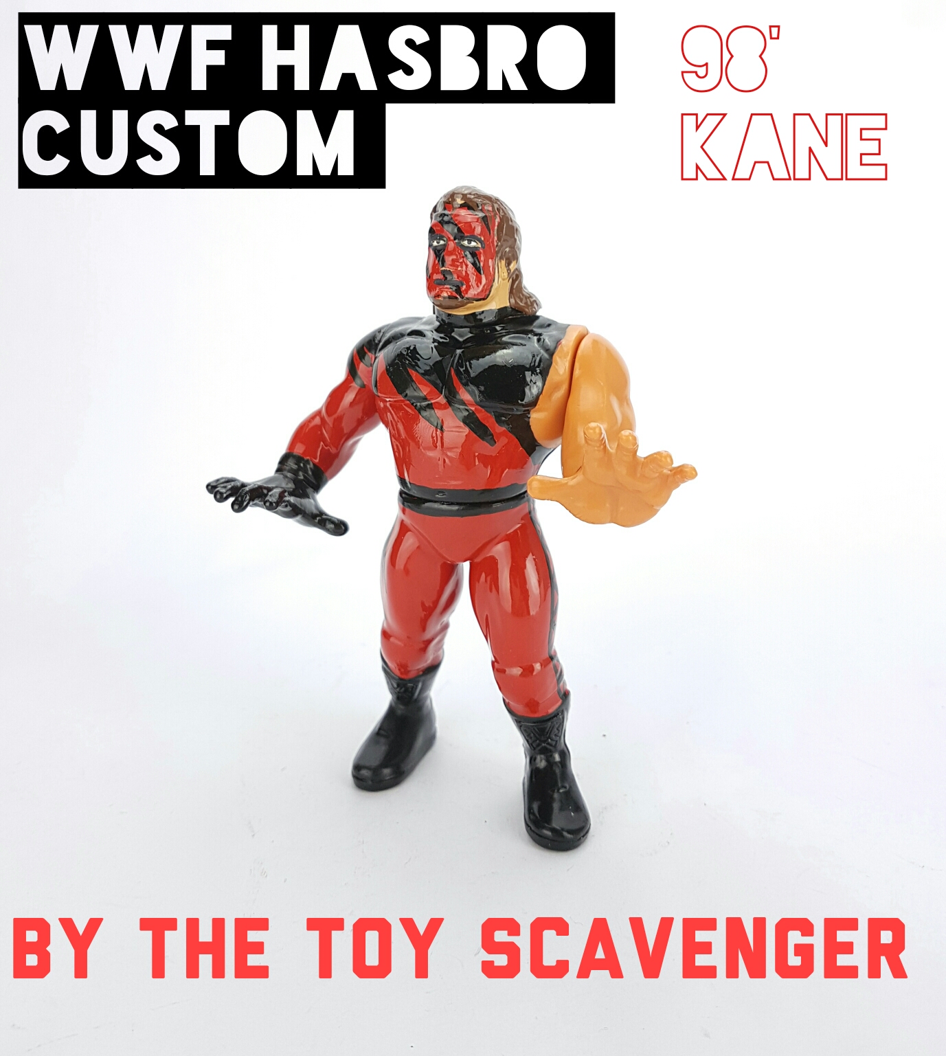 WWF Hasbro Custom Action Figure ☆ Kane 98 | Vintage Action Figures ...