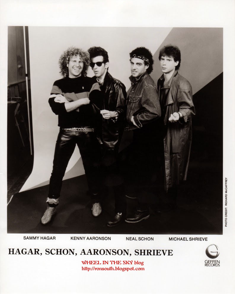WHEEL IN THE SKY: Hagar, Schon, Aaronson, Shrieve (HSAS) 1984 Press Release