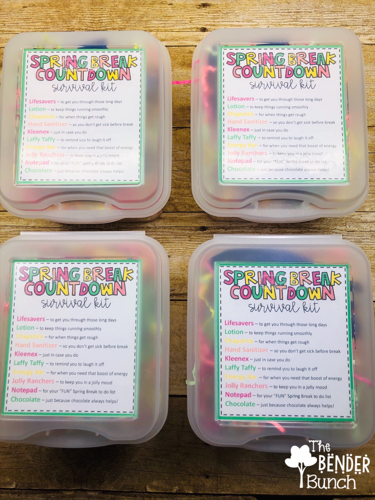 The Bender Bunch: Summer Countdown Survival Kits for Staff