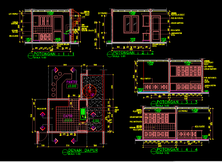 Download File AutoCAD (.dwg) Desain Dapur dan Pantry | Blogger Langgong