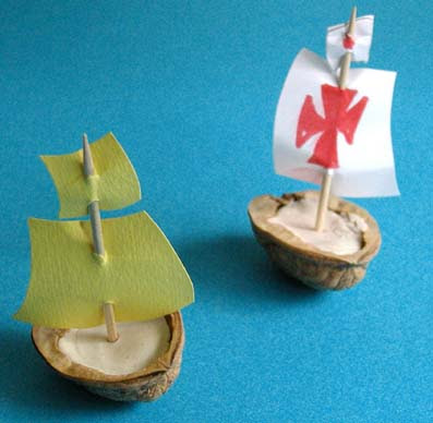 Toys Craft and Games: MAKE A BOAT FROM NUTSHELL