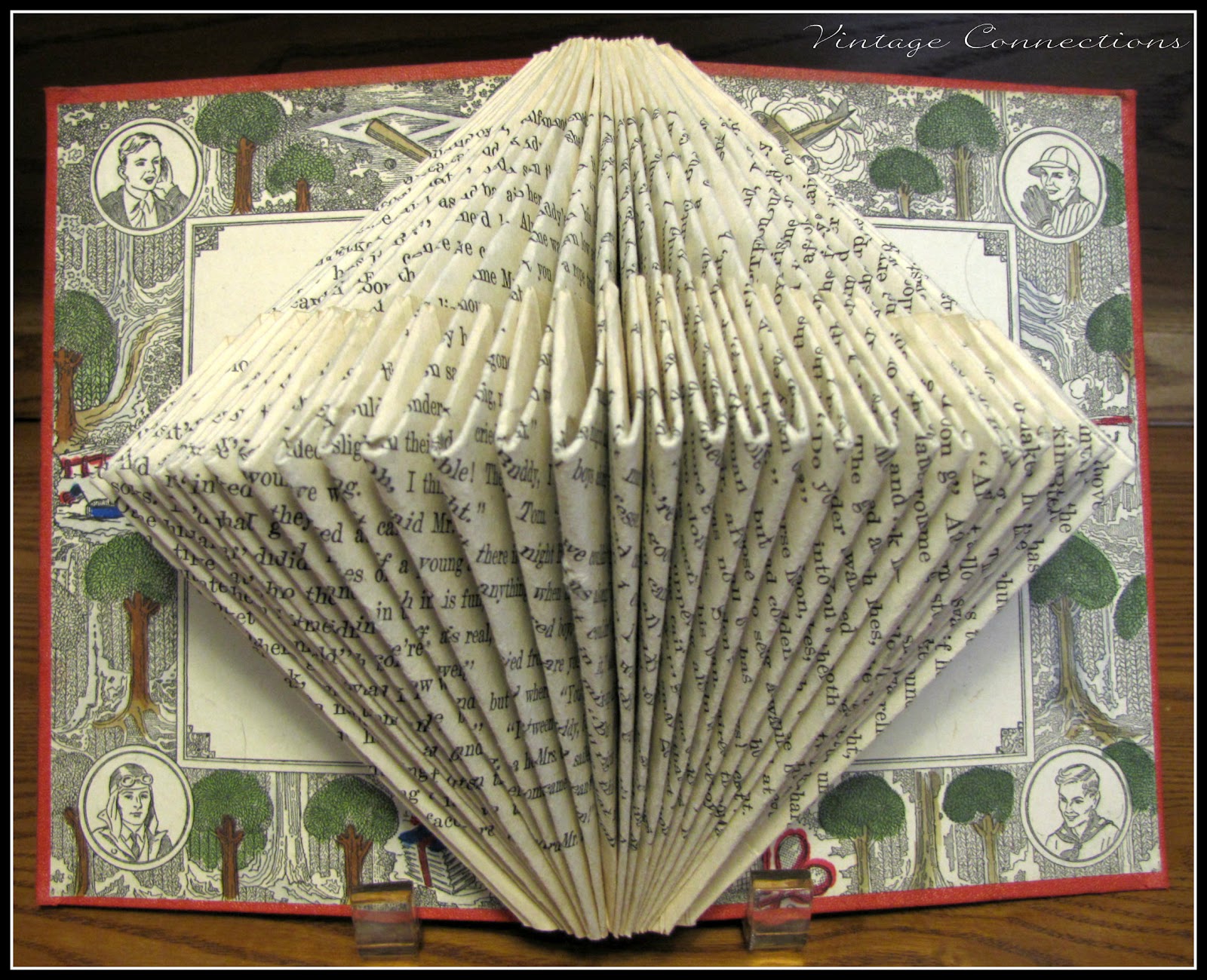 Vintage Connections: Folded Page Art