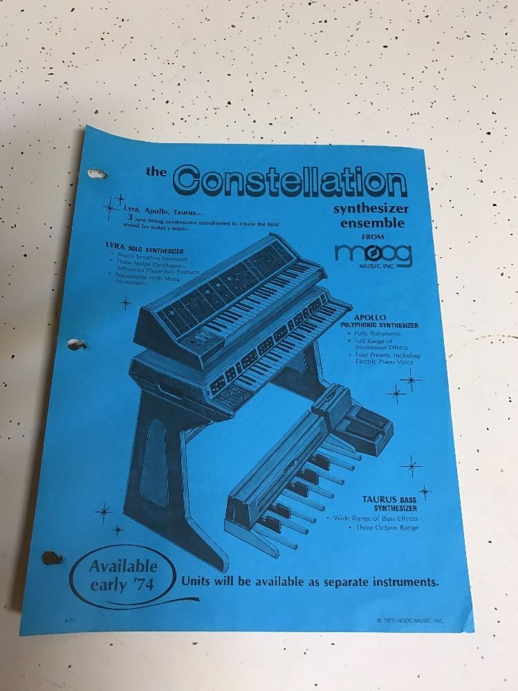 MATRIXSYNTH: Rare 1973 Moog Constellation Vintage Polymoog Advertising ...