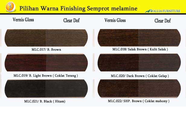 Warna pilihan finishing cat melamik - Allia Furniture