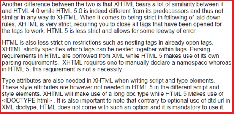 Difference Between Xhtml And Html Responsive Template With Html 5 And
