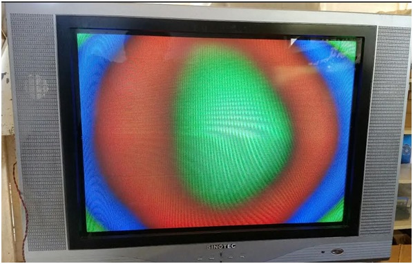 electronics repair made easy: Sinotech CRT television with rainbow ...