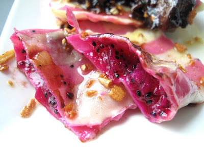 Foodiva's Kitchen: Dragonfruit Striped Ravioli