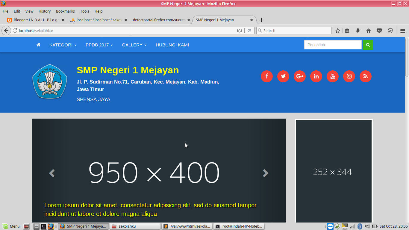 Pengenalan dan installasi CMS Sekolahku - CREATE-SCRIPT - ANGGA BLC TELKOM