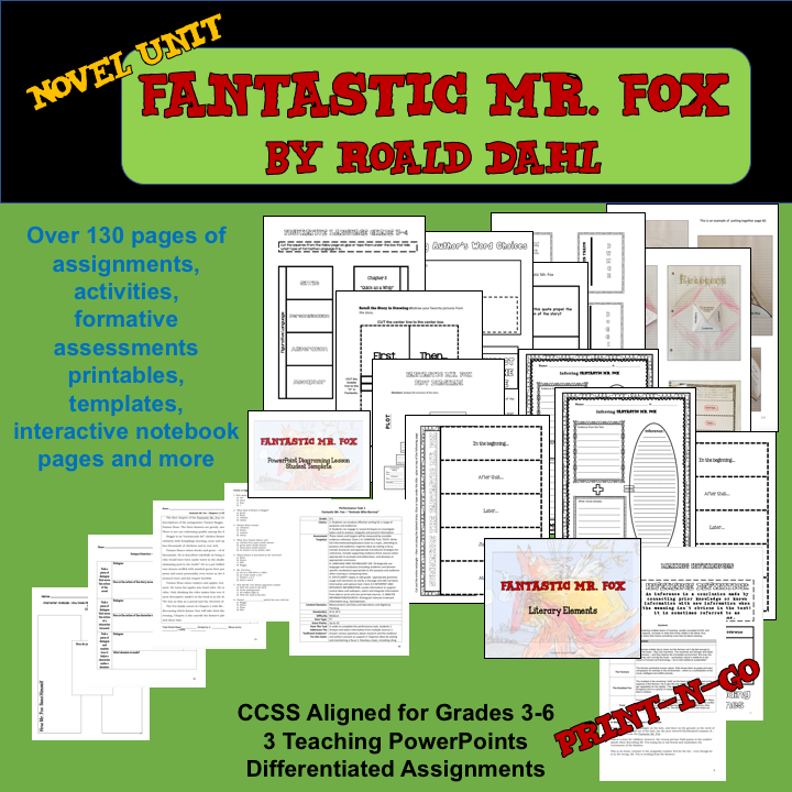 The Best of Teacher Entrepreneurs: Fantastic Mr. Fox Novel Unit
