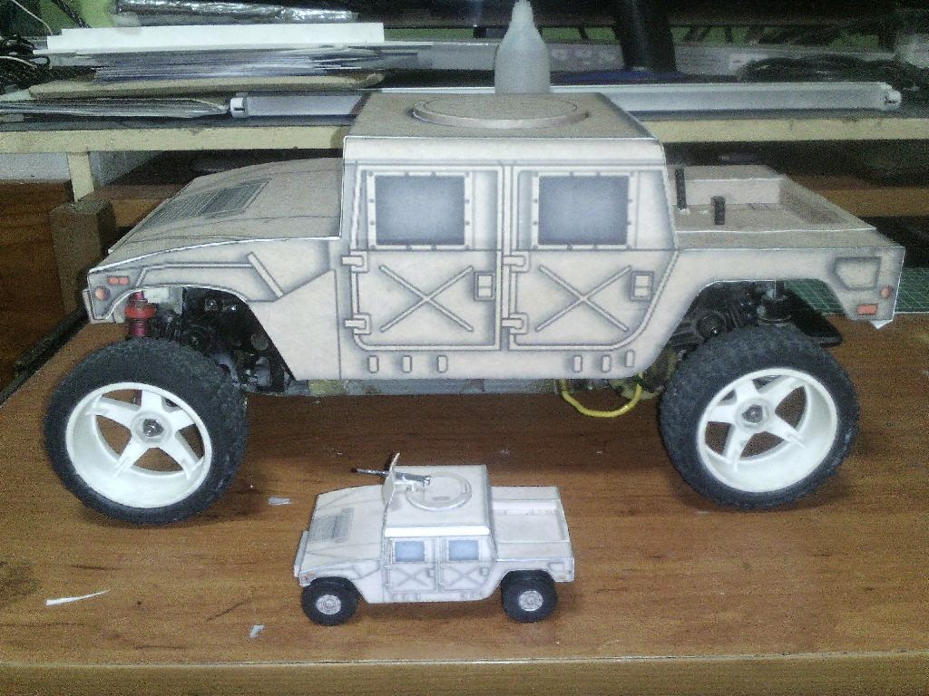 Humvee papercraft RC bodyshell - PaperModelers.com