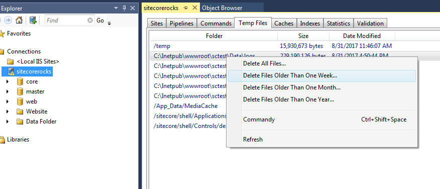 Explore Sitecore: working with Temp file using Sitecore rocks