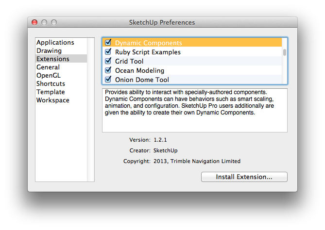 SketchUp MAC: SketchUcation Plugin Store で Plugin をインストール