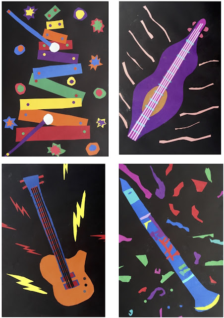 The Rolling Artroom: Cut Paper Musical Instruments (4th-6th Grade)