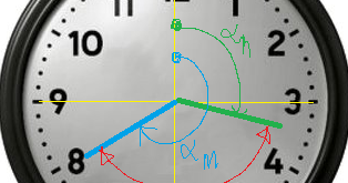 CdMe3: Ángulo que forman las agujas del reloj (horaria y minutera) a ...