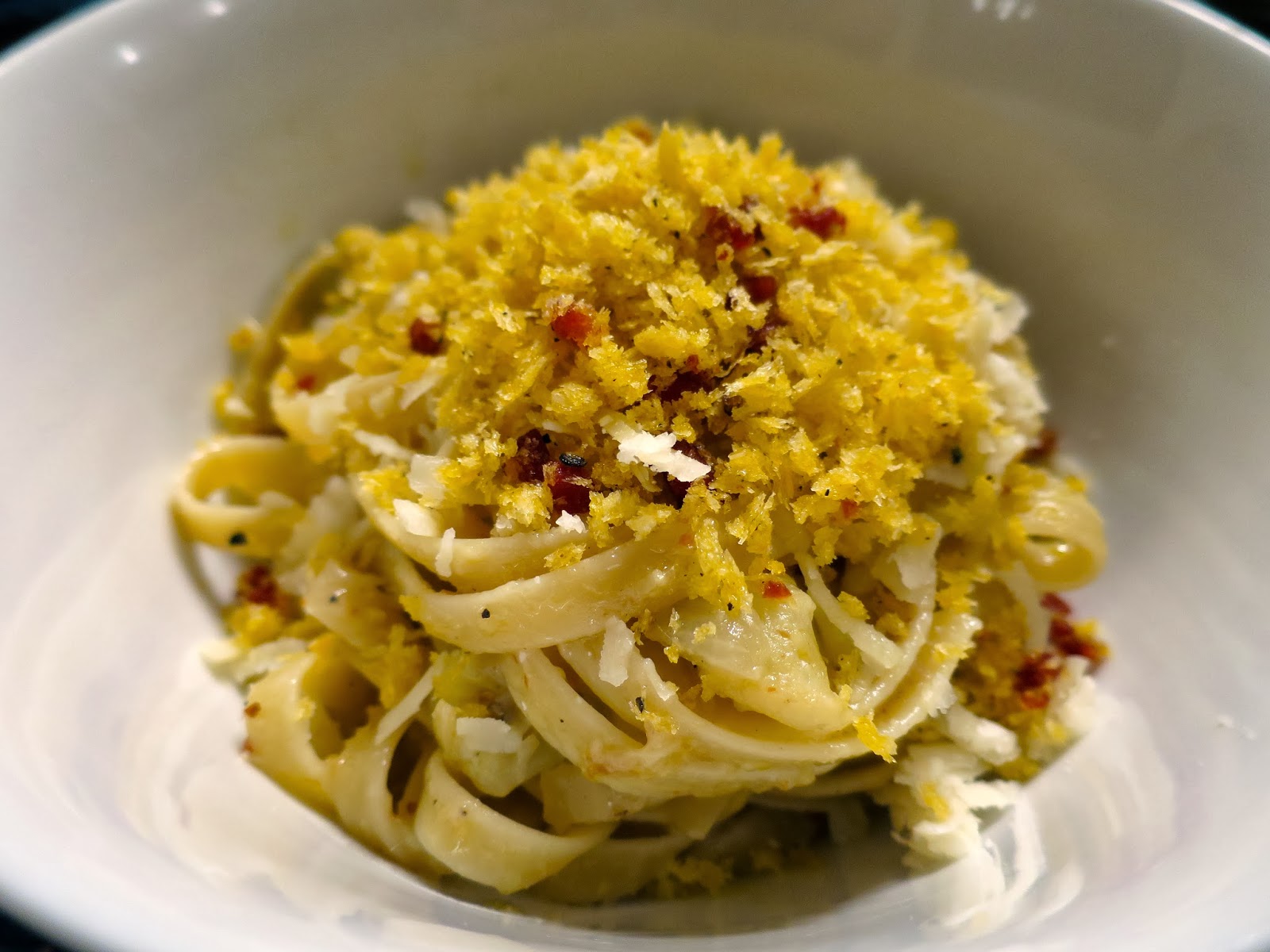 Escaping the Rat Race: Fettuccine with Cauliflower and Spicy Bread Crumbs