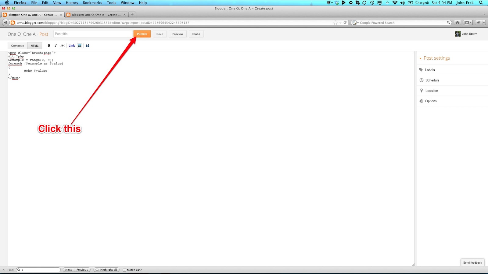 One Q, One A: How do I add syntax highlighting to my Blogger blog?