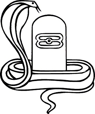 Shivling Clip Art Sketch Coloring Page