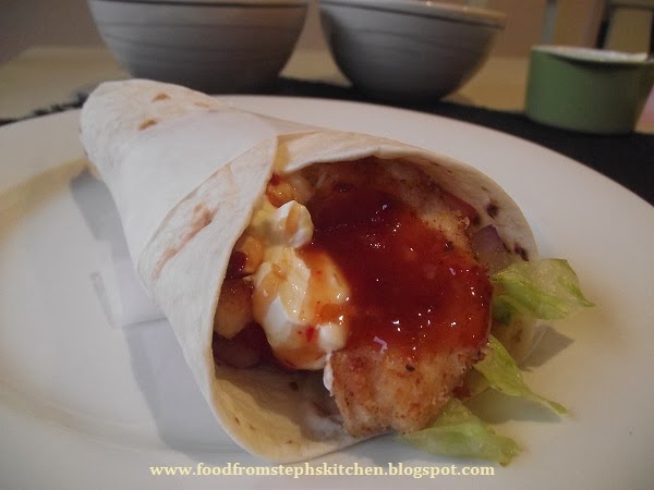 Steph's Kitchen: Crispy chicken, sweet chilli wraps