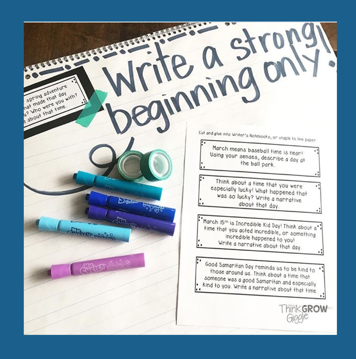 6 Alternative Ways to Use Writing Prompts - Think Grow Giggle