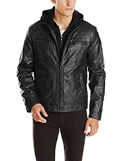 Kenneth Cole Men's Jacket: Kenneth Cole Men's Jacket Faux-Leather Moto ...