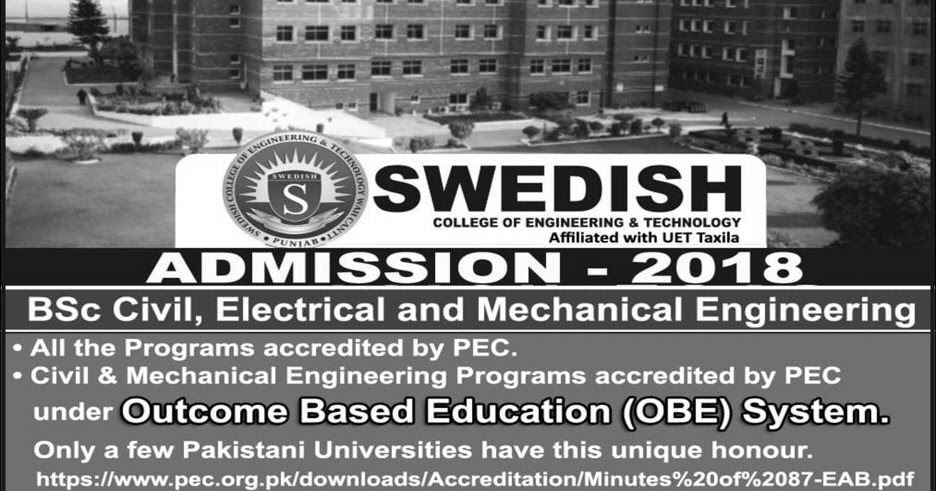 Swedish College of Engineering and Technology Admission 2018 - Computer ...