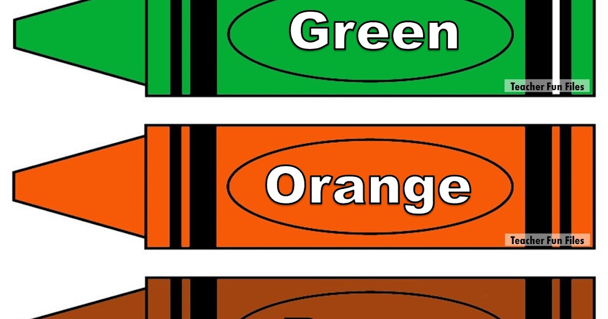 Teacher Fun Files: Crayon Color Flashcards for Kindergarten