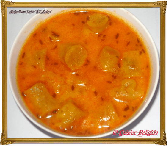 Rajasthani Gatte Ki Sabzi - Cuisine delights